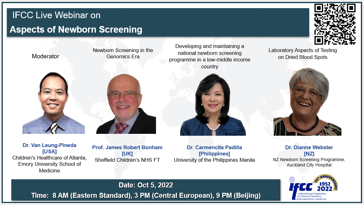 Seminario Web gratuito de la IFCC: "Aspectos de la detección de recién nacidos" 5 de octubre de ...